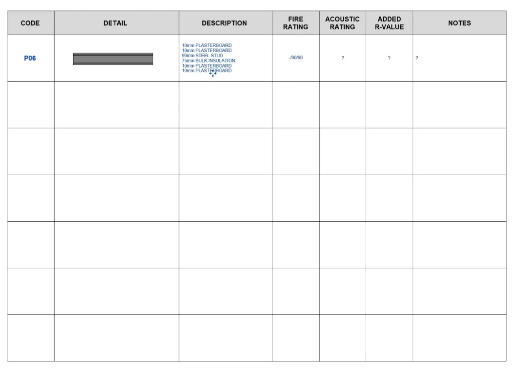 DET_Wall Type Schedule | FutureAEC